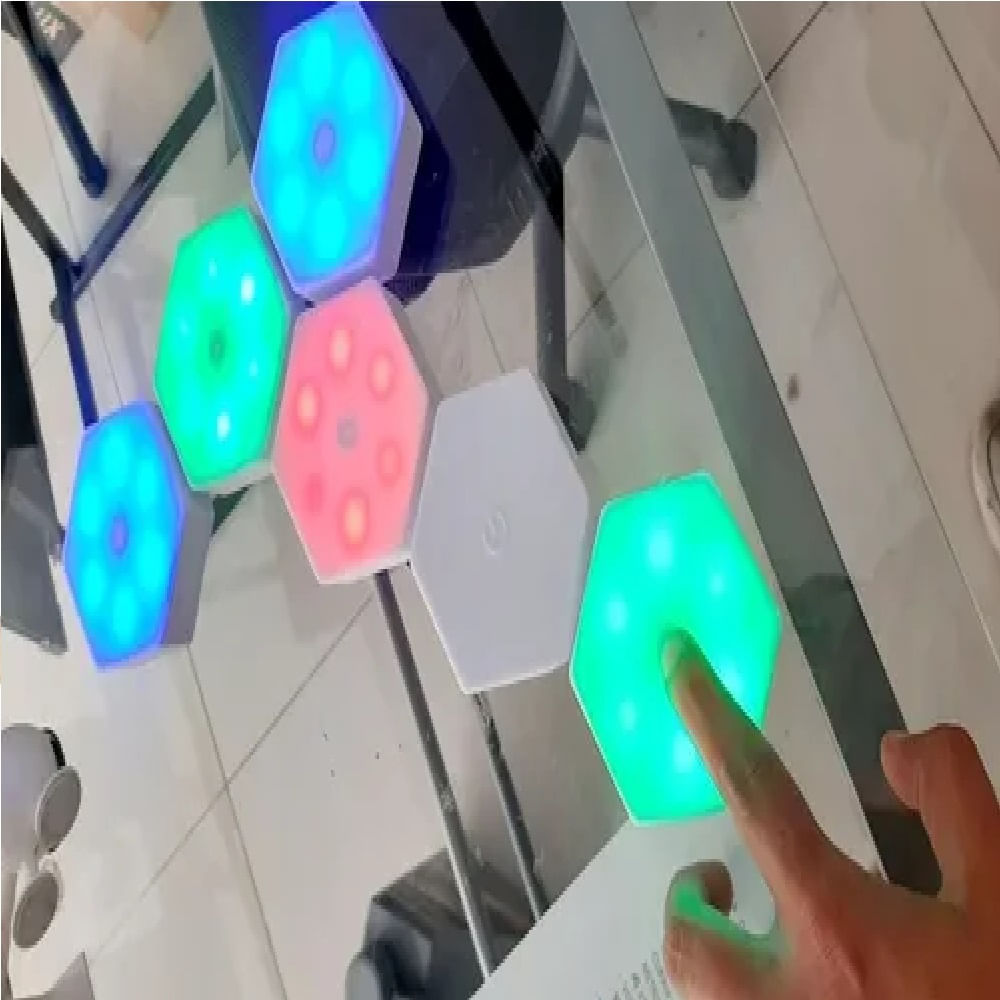 Luz LED hexagonal 6 piezas